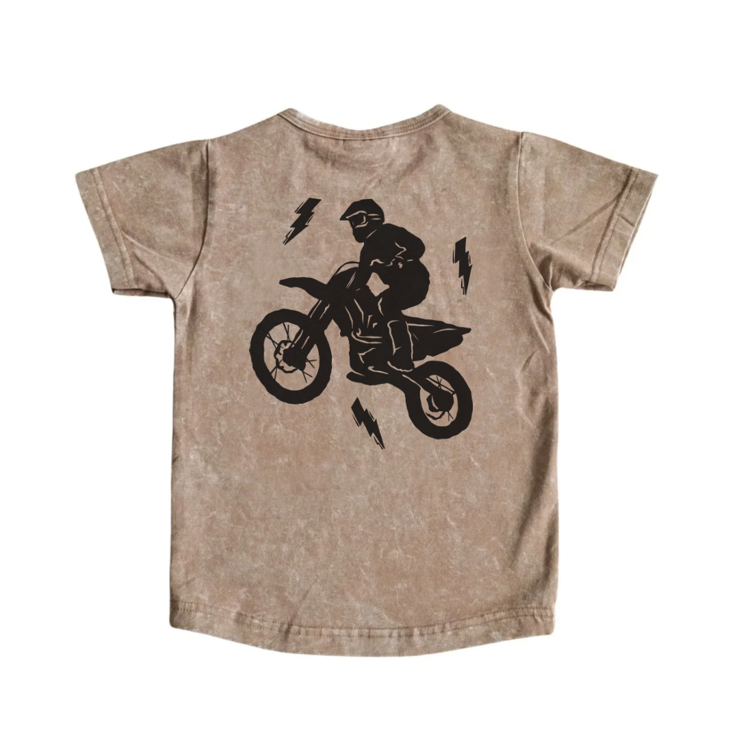 TAUPE FULL THROTTLE ACID WASH TEE – Legacy Minis